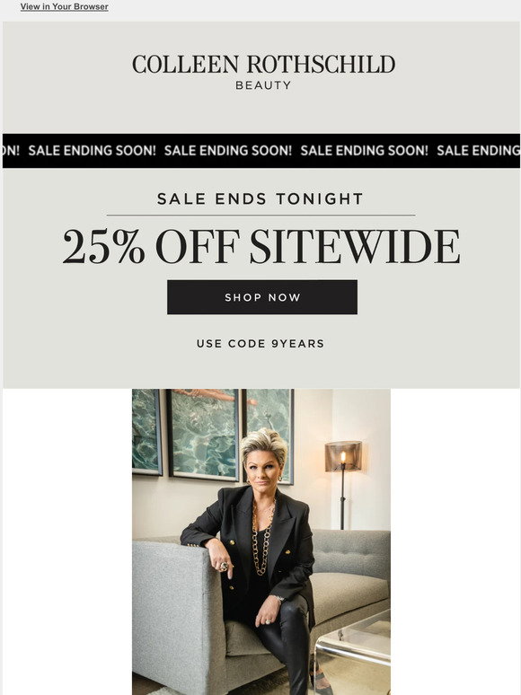 Colleen Rothschild Beauty: LAST CHANCE to help us celebrate! 🥂 | Milled
