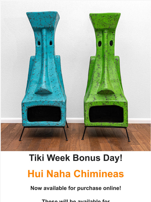 Shag Store: Tiki Week Bonus Day! Shag Chimineas are Now Available for ...