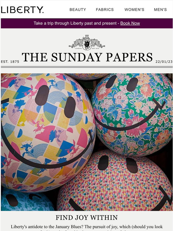 Liberty London: The Sunday Papers: a little weekend joy | Milled