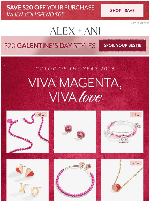 Alex And Ani: Introducing 2023 Color Of The Year: Viva Magenta 🌟 | Milled