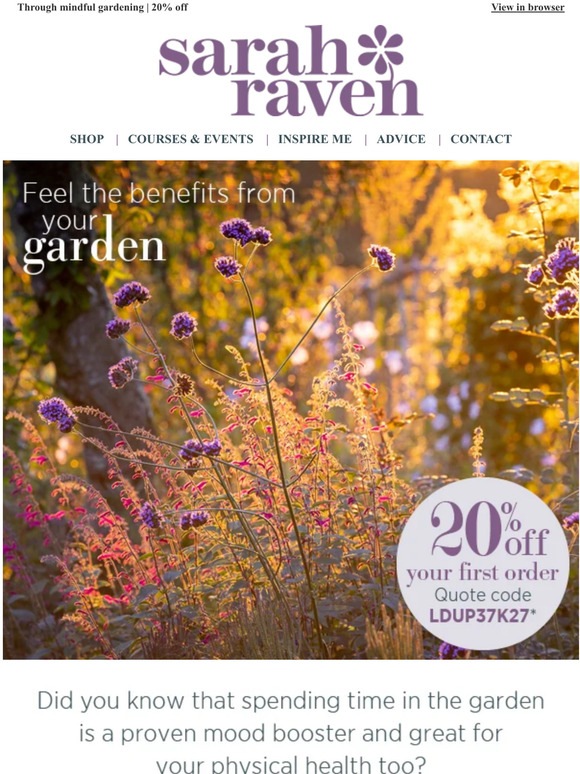 Sarah Raven: Enhance your headspace... | Milled