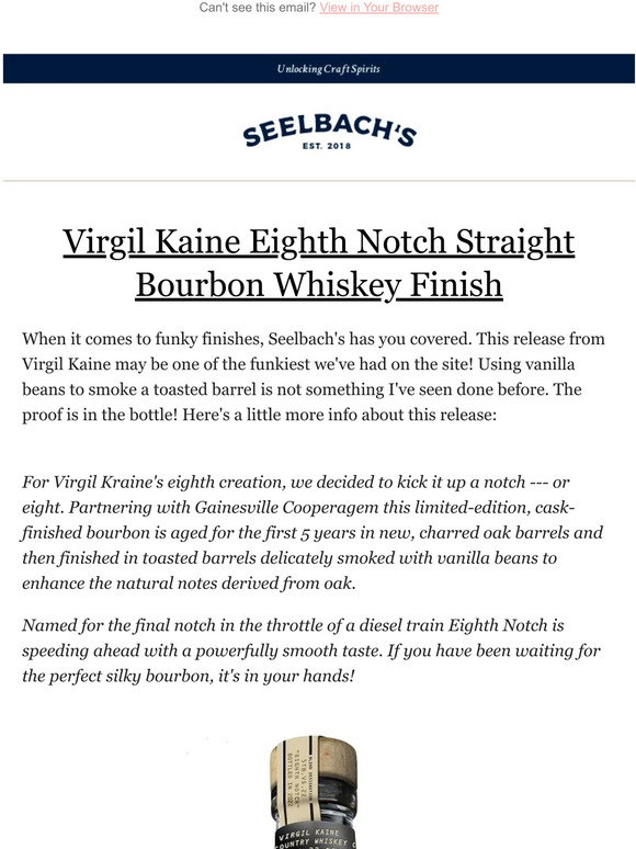 Seelbachs: Smoked, Vanilla Toasted Barrel? Virgil Kaine Drops Their ...