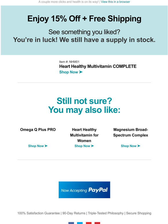 Healthy Directions: Still available? | Milled