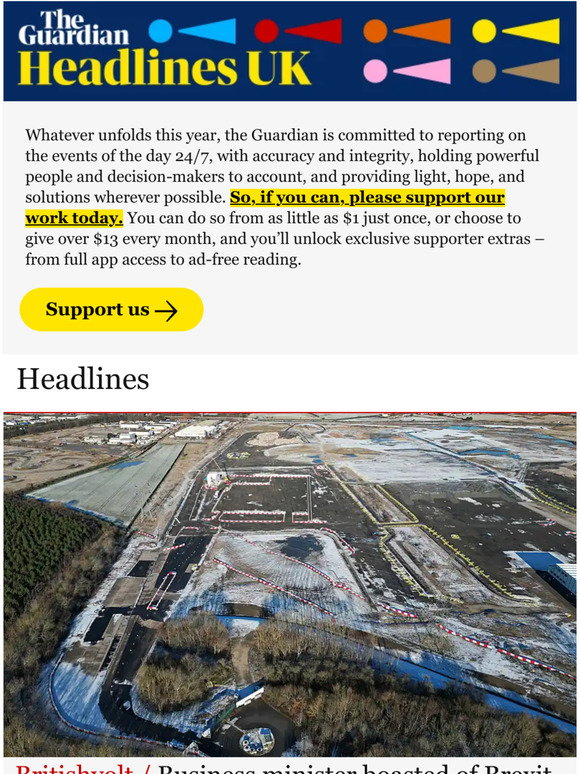 The Guardian: The Guardian Headlines: Business minister boasted ...
