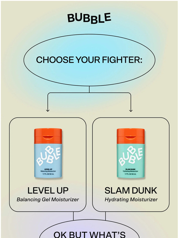 Bubble Skincare: What's My Moisturizer: Level Up or Slam Dunk? | Milled