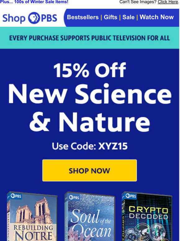 Shop.PBS.org: Science, Masterpiece & New Gifts | Milled