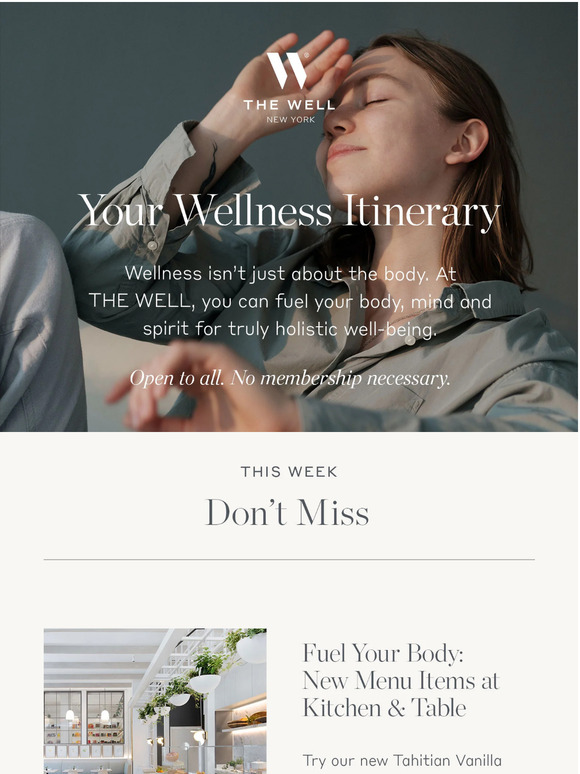 The Well: What to Book Now: Total-Body Nourishment | Milled