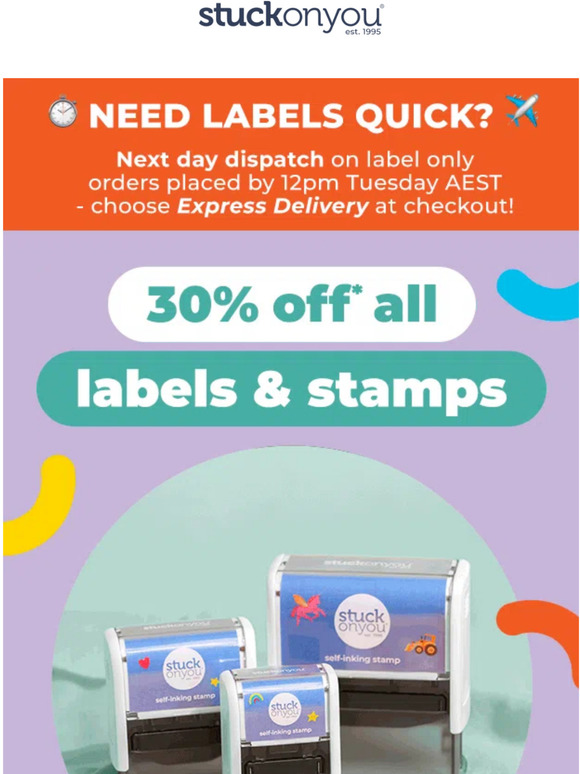 Stuck On You: NOW 30% OFF* 🤯 Labels & Stamps | Milled
