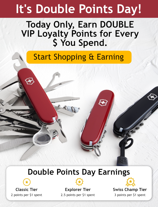 Swiss Knife Shop: Double Points Day is Almost Over. Earn 2x Rewards ...