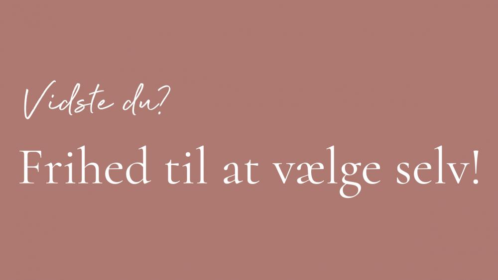 Sinnerup: ️ Frihed til selv at vælge | Milled