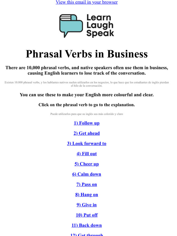 Learn Laugh Speak: 20 Phrasal Verbs Adults Use in Business | Milled
