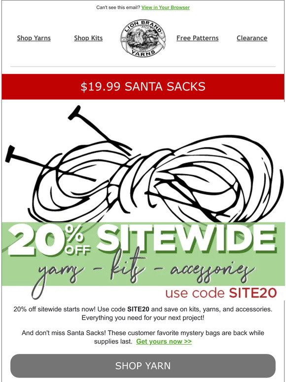 Lion Brand Yarn: Santa Sacks Are Here! | Milled