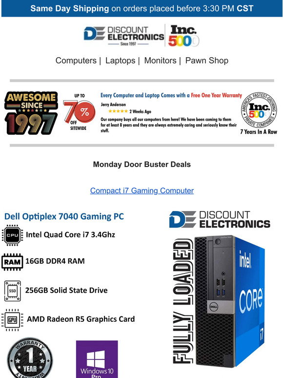 Discount Electronics: $299 Killer Dell i7 Gaming PC 🔥 Fully Loaded | Milled
