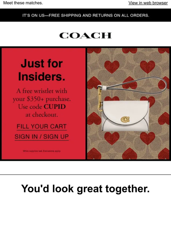 Coach: These perfect pairs belong together. | Milled