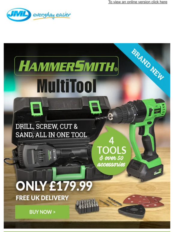 JML Direct: NEW: Powerful, cordless multitool for easy DIY | Milled