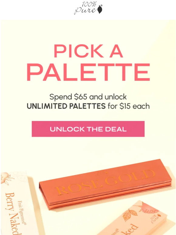 100 Percent Pure: Your Chance to Save: Pick A Palette! | Milled