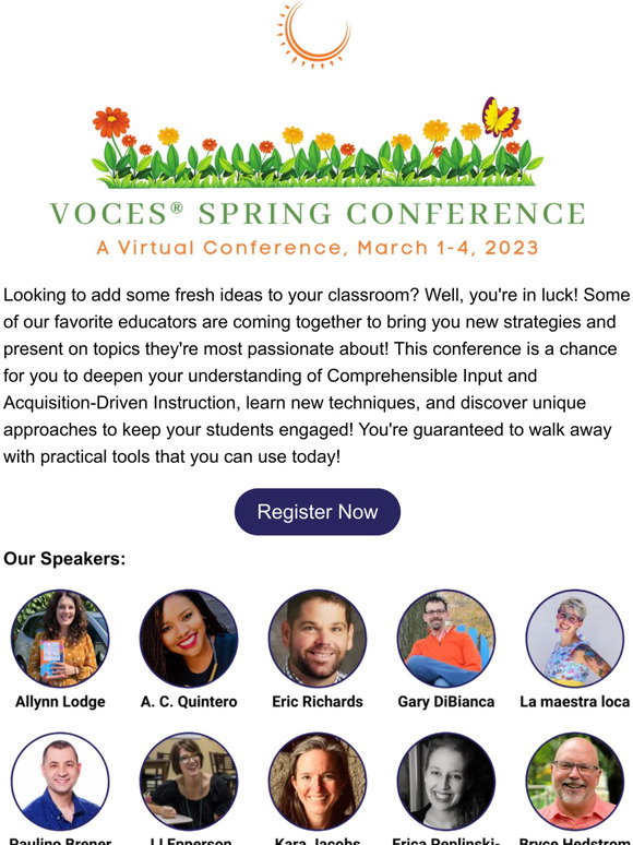 Teacher's Discovery: You're Invited! Voces Spring Conference—A Free ...