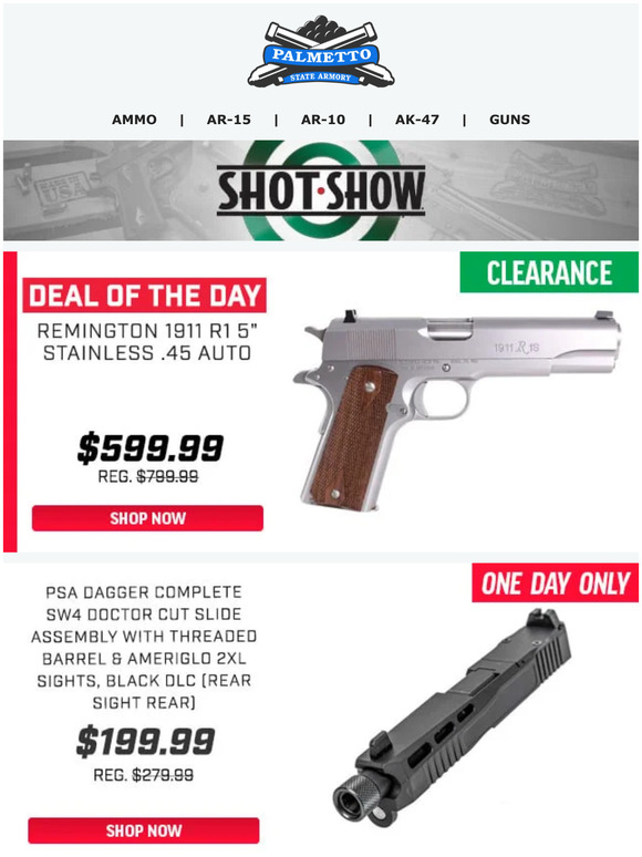 Palmetto State Armory: Shot Show Deals Are Ending Today! | Act Now On ...