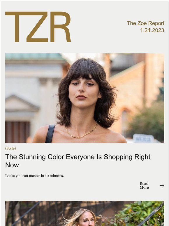 The Zoe Report: The Stunning Color Everyone Is Shopping Right Now | Milled