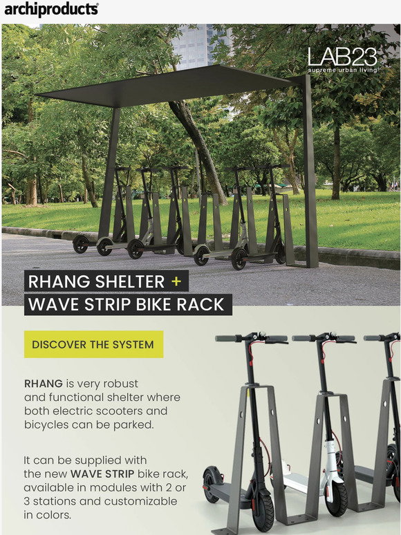 Archiproducts: LAB23 urban furniture: Wave Strip bike rack and Rhang ...