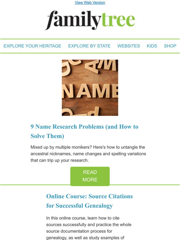Family Tree Magazine: 9 Name Research Problems (and How to Solve Them ...