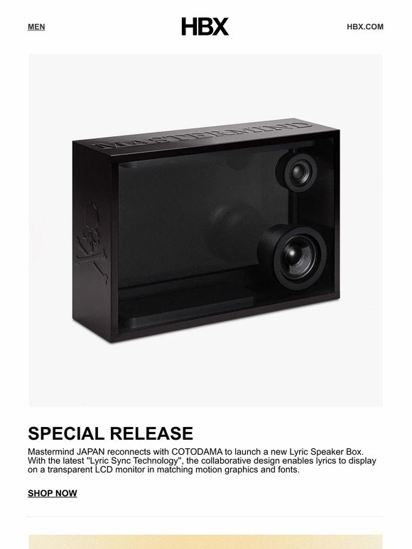 HBX: Mastermind JAPAN x COTODAMA Lyric Speaker Box Has Just Landed ...
