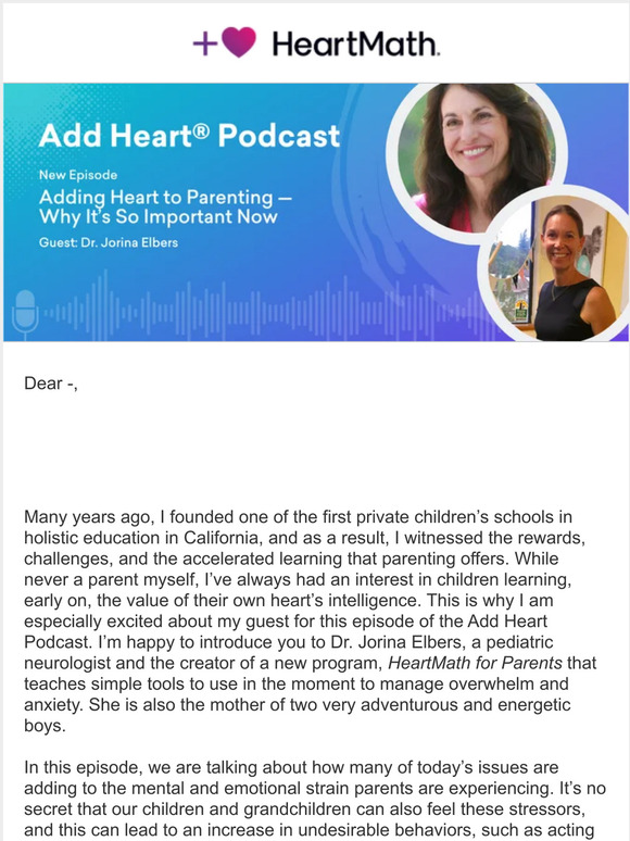 HeartMath: Adding Heart to Parenting: Why It’s So Important Now | Milled
