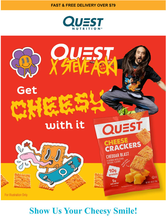 Quest Nutrition: Quest x Steve Aoki - Cheesy Challenge | Milled
