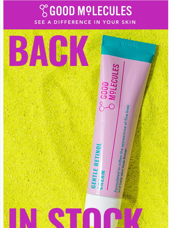 Good Molecules: Gentle Retinol Cream is finally back! 🚨 | Milled
