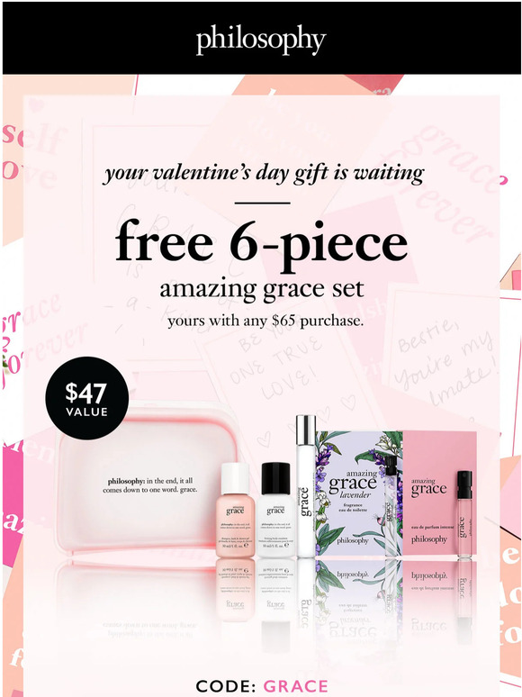 Philosophy: Indulge This Valentine's Day! FREE 6-Piece Gift. | Milled