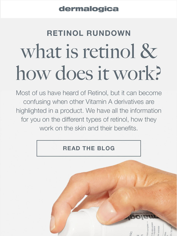 Dermalogica: What exactly is Retinol and How does it work? | Milled