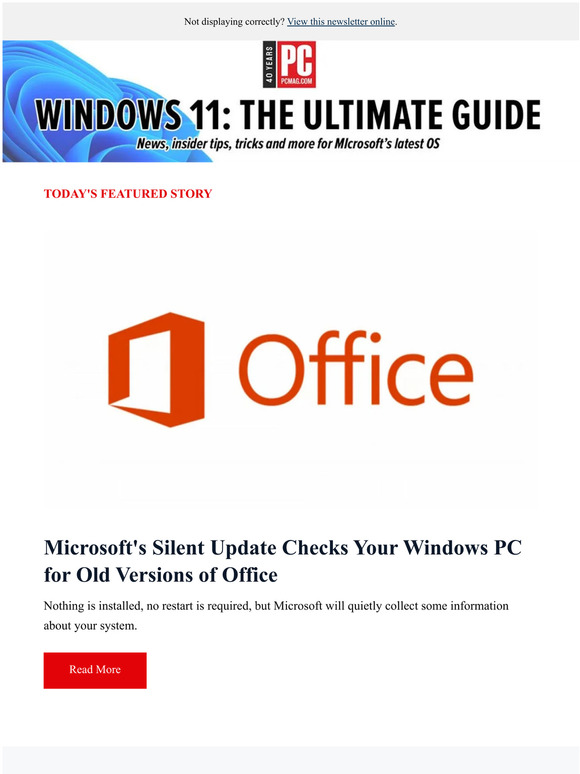 PCMag: Microsoft's Silent Update Checks Your Windows PC for Old ...