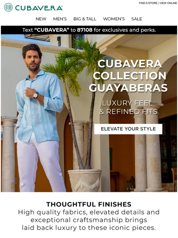 Cubavera: Elevated Style: Cubavera Collection Guayaberas | Milled