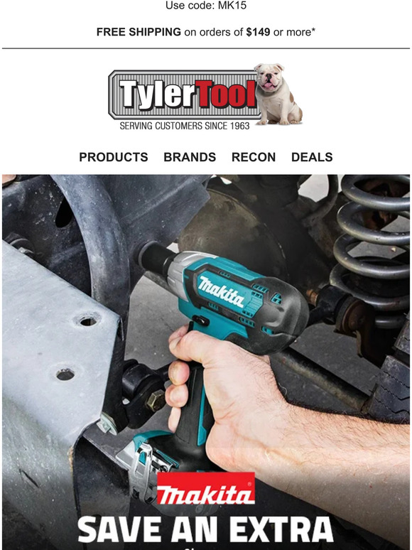 Tyler Tool: Limited time 15% on Makita Tools and Equipment! | Milled