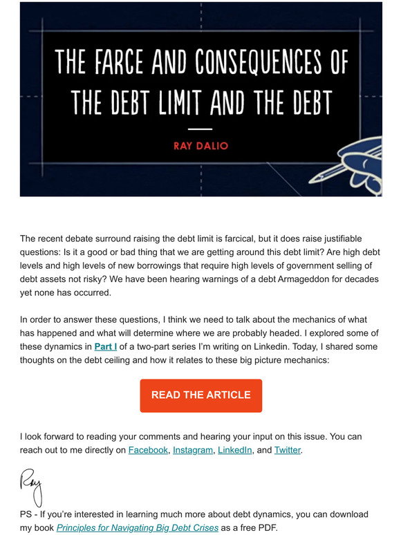 Principles: The Farce and Consequences of the Debt Limit Debate | Milled