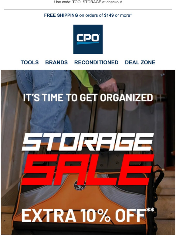 CPO DeWalt: Get Organized and Save 10% on Tool Storage Now! | Milled