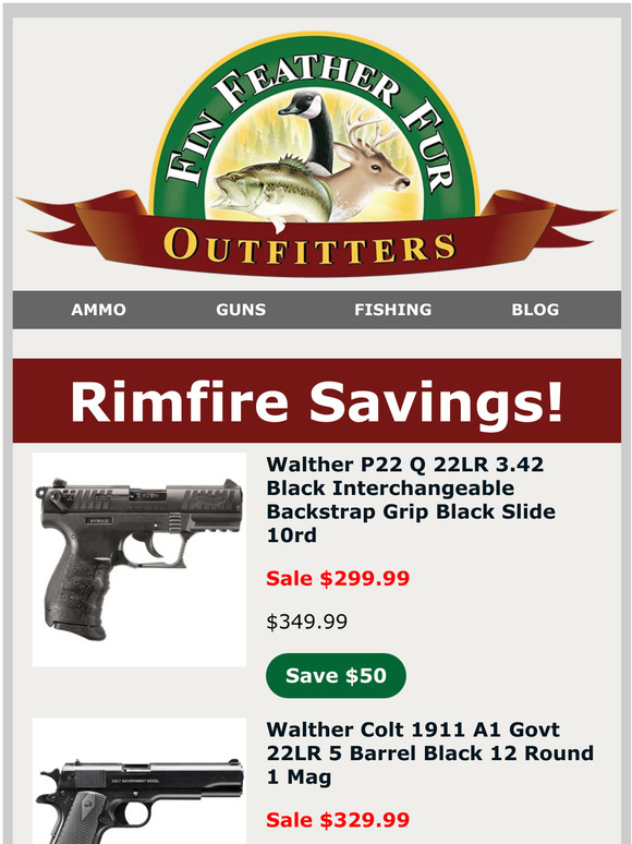 Fin Feather Fur Outfitters: Pull The Trigger On These Rimfire Deals ...