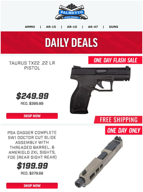 Palmetto State Armory: One Day Only! | PSA Dagger Doctor Cut Slide ...