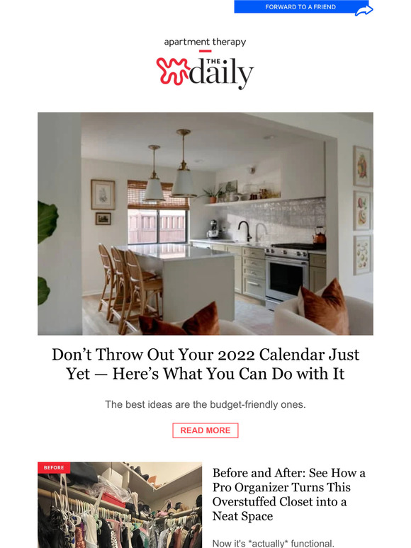 Kitchn: Don’t Throw Out Your 2022 Calendar — Here’s What You Can Do ...