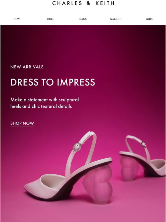 Charles & Keith: Dress To Impress: Heart Heel Slingback Pumps | Milled
