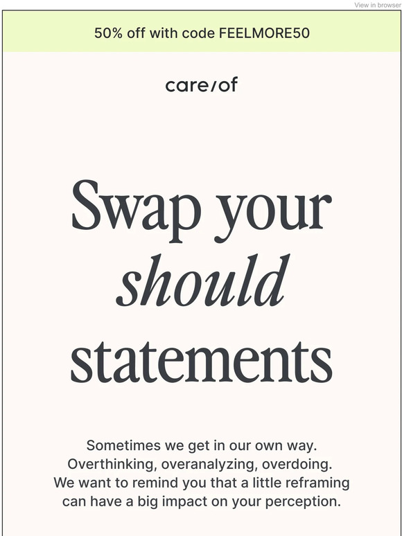 Care/of: Should statements aren’t serving you | Milled