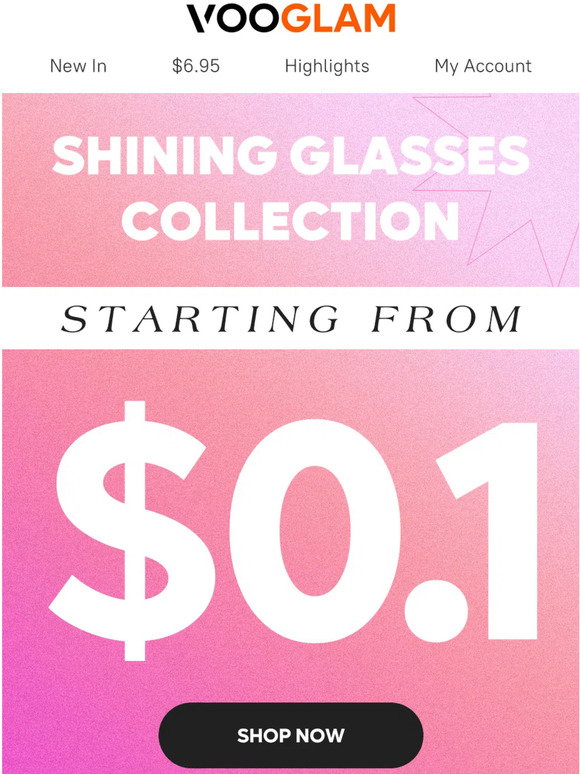 Vooglam: Surprise! Shining Glasses Collection Starting from $0.1 🥰 | Milled