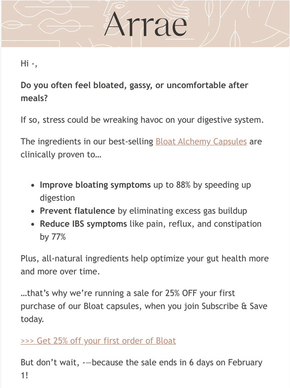 Arrae: 😔 tired of bloating? | Milled