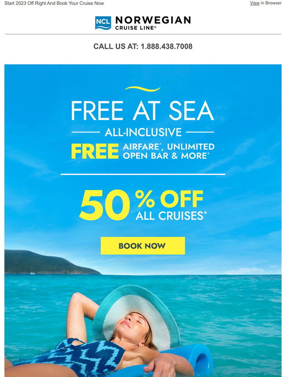 Norwegian Cruise Line: Last Chance To Kick Back With 50% Off Your ...
