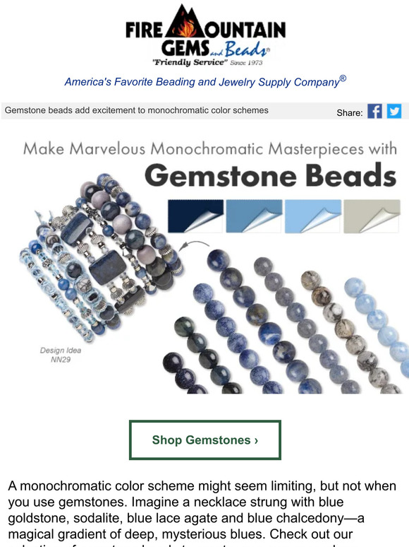 Fire Mountain Gems: Create Amazing Monochromatic Designs with Gemstone ...