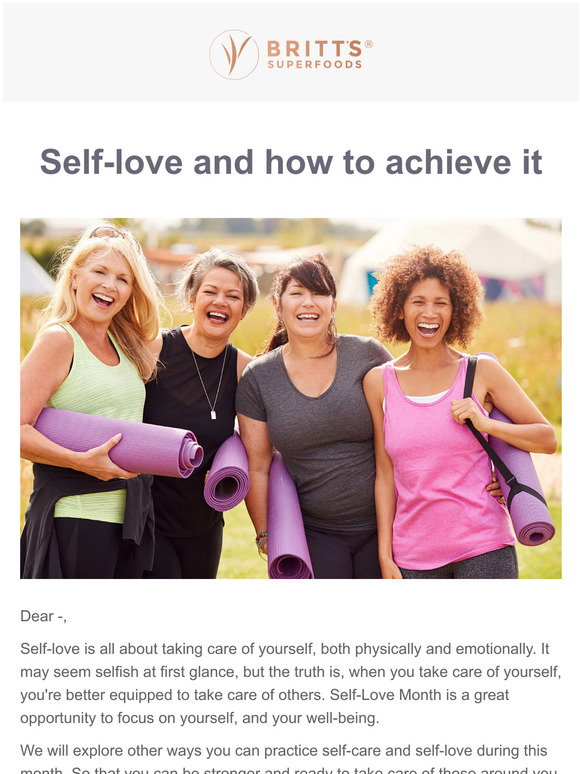 Britt's Superfoods: Self love and how to achieve it ️ | Milled