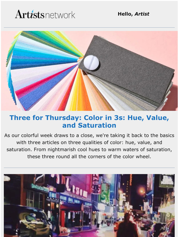 artistsnetwork.tv: Three for Thursday: Color in Threes: Hue, Value, and ...
