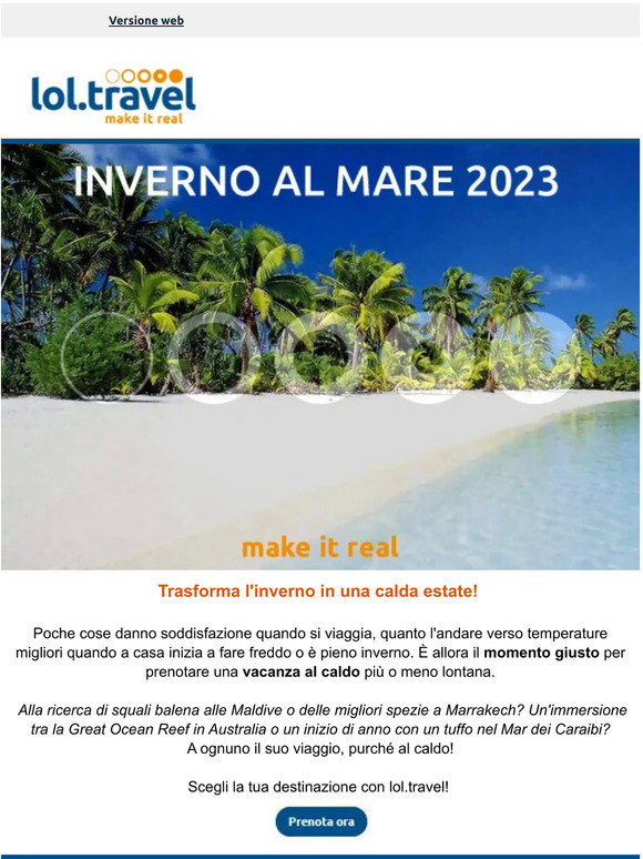 lol.travel IT: Mare d'inverno 2023: le mete migliori | Milled