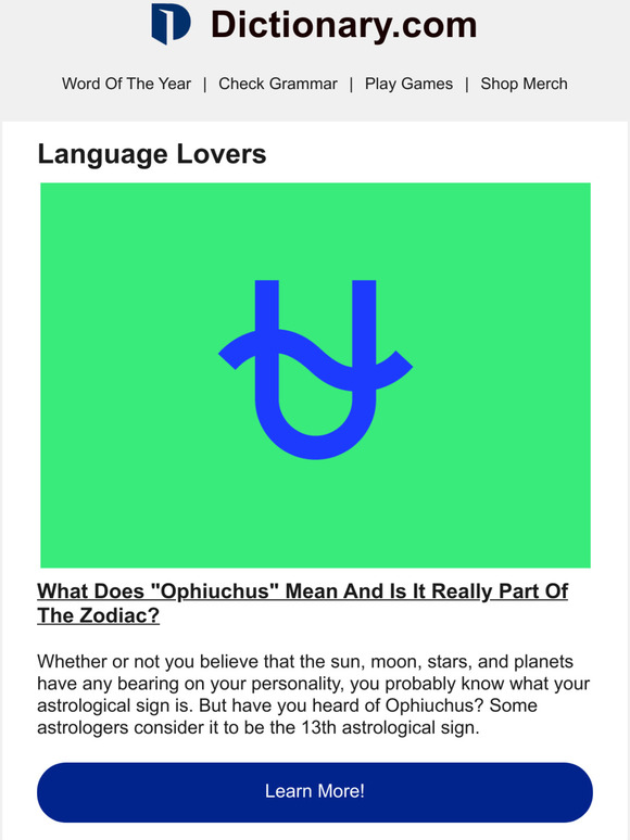 Dictionary.com: Is "Ophiuchus" The Missing Zodiac Sign? | Milled
