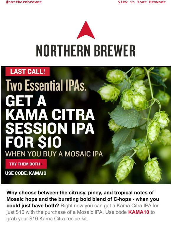 Northern Brewer: Last Call for $10 Kama Citra Recipe Kits! | Milled